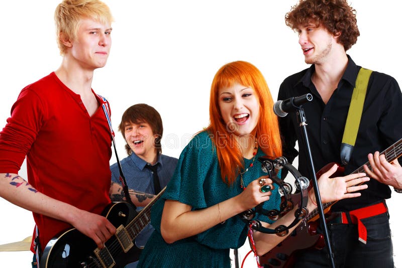 Band playing stock photo. Image of caucasian, musical - 30037276