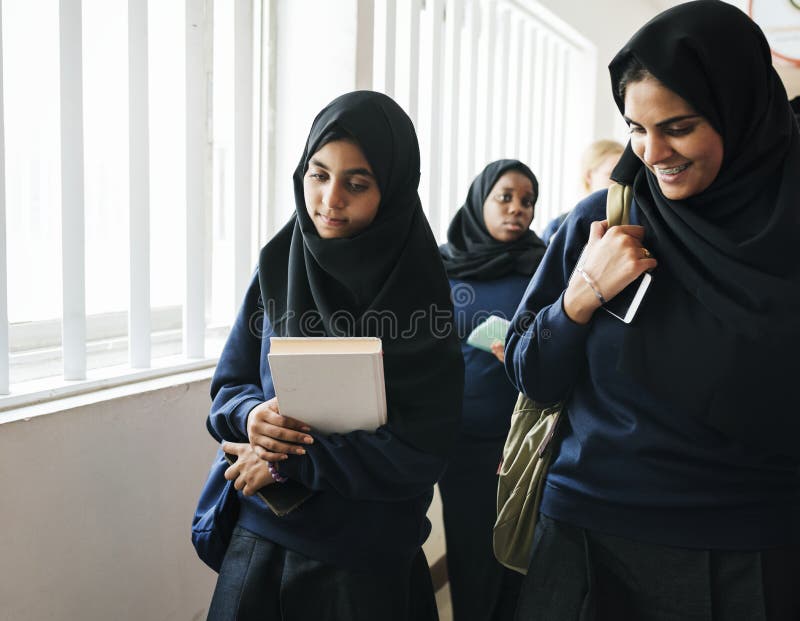 A group of Muslim students stock image. Image of malay - 102597965