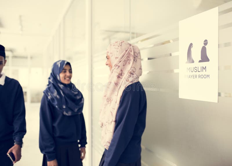 Muslim Students Wearing Uniform Sitting in a Classroom Stock Photo ...