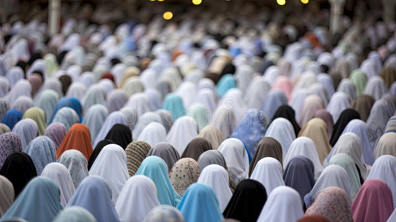 Group of Muslim Women in Hijab Stock Illustration - Illustration of ...