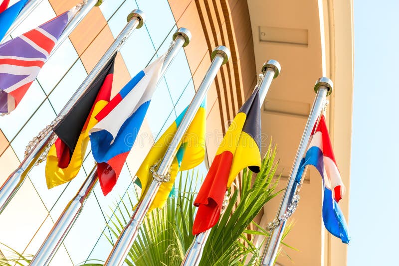 Group of national flags stock photo. Image of symbols - 44002712