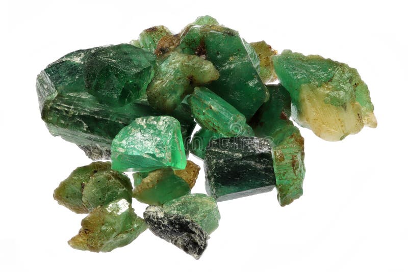 Emerald crystals stock image. Image of geology, mineral - 242362523