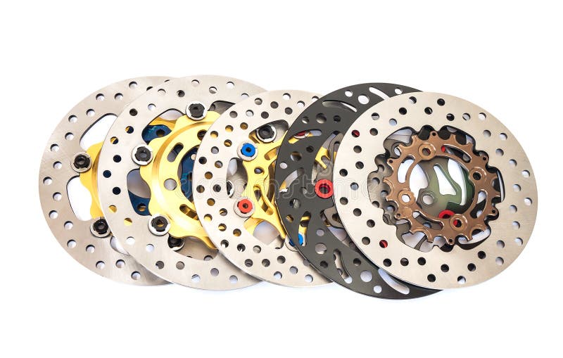 Group of New Disc Brake for Motorcycle Stock Photo - Image of ...