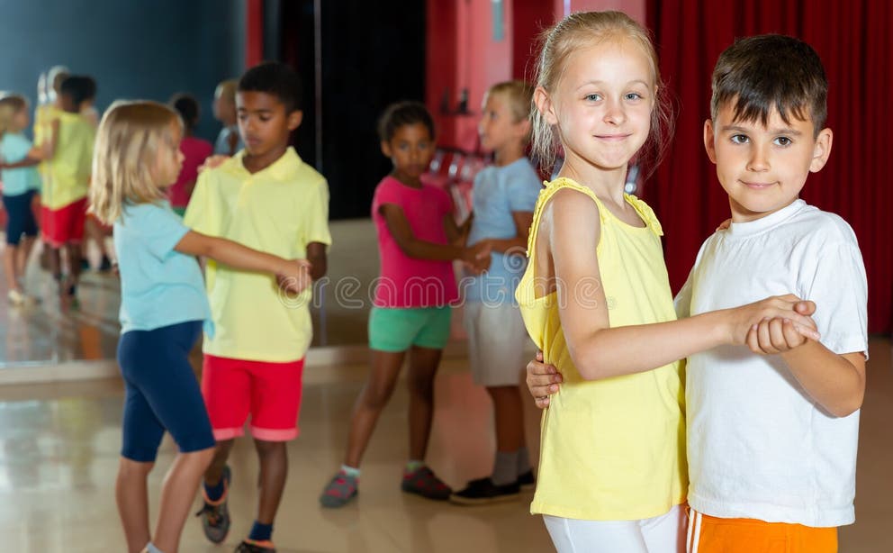 Group of Nice Children Dancing Salsa Dance Stock Image - Image of child ...
