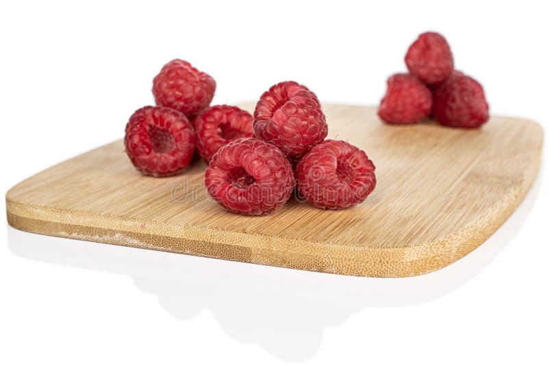 Fresh Red Raspberry Isolated on White Stock Image - Image of arranged ...