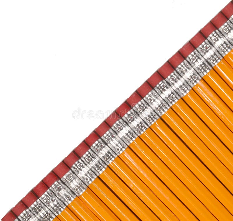 Number 2 Pencils and Erasers Stock Photo - Image of middle, rubber ...