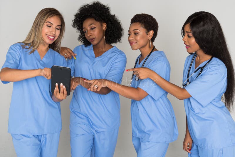 Group of Nurses stock image. Image of female, african - 118728843