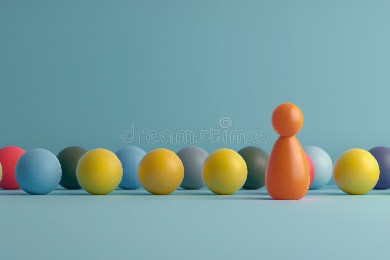 A Group of Objects with One Standing Out in Color and Shape ...