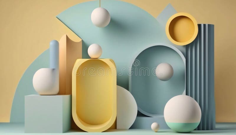 A Group of Objects on a Table Abstract Stock Illustration ...
