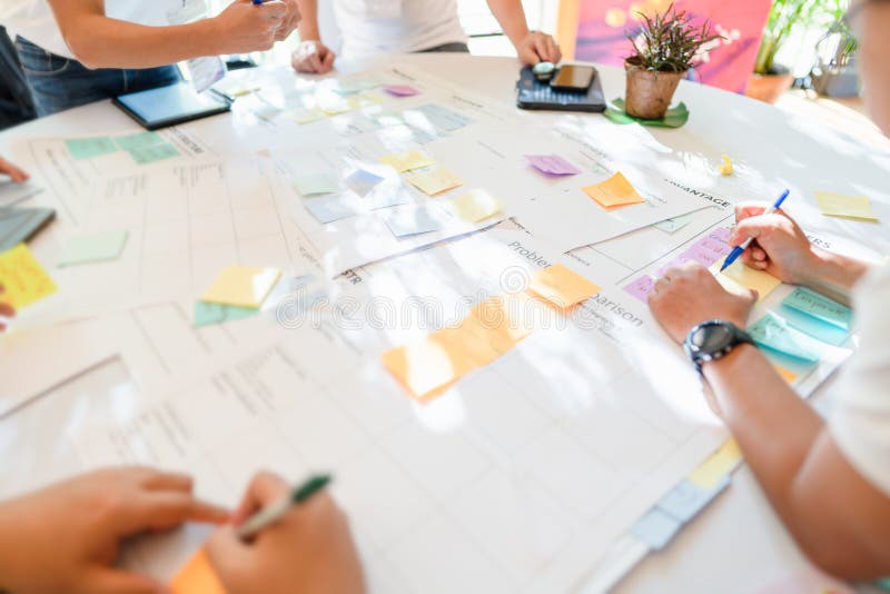 Group of Office Worker or College Student Brainstorming in Project or ...