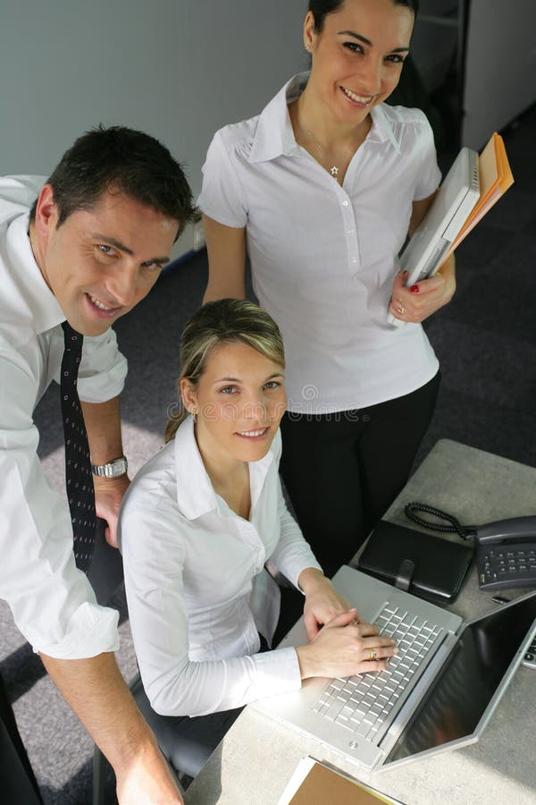 Group of office workers stock image. Image of desk, workplace - 7286523