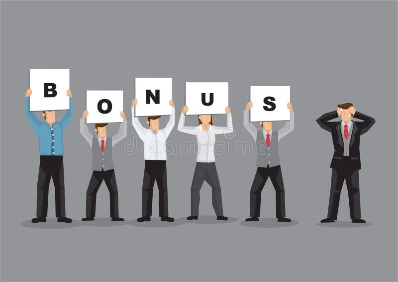 Group of Office Workers Demand Their Bonus from Their Boss. Concept of ...