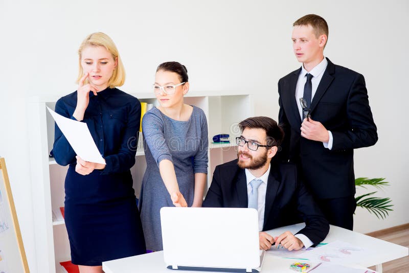 Group of office workers stock photo. Image of strategy - 98426894