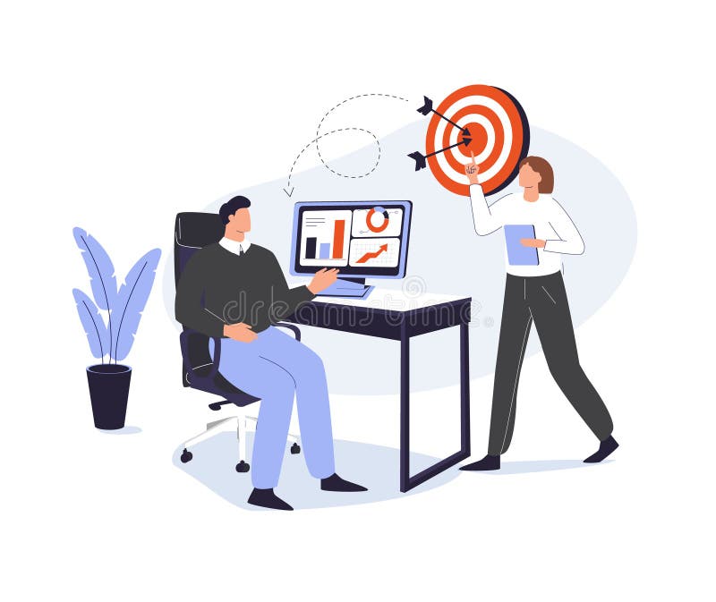 Group Office Workers Work Office or Coworking Space. Tables with ...