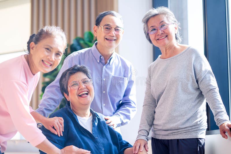 Group of Older and Happy People Spending Time Together Stock Photo ...