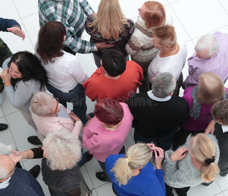 Group of Older People Looking in the Same Direction. Stock Photo ...