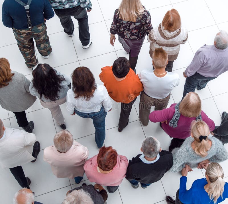 Group of Older People Looking in the Same Direction. Stock Photo ...