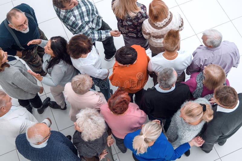 Group of Older People Looking in the Same Direction. Stock Photo ...