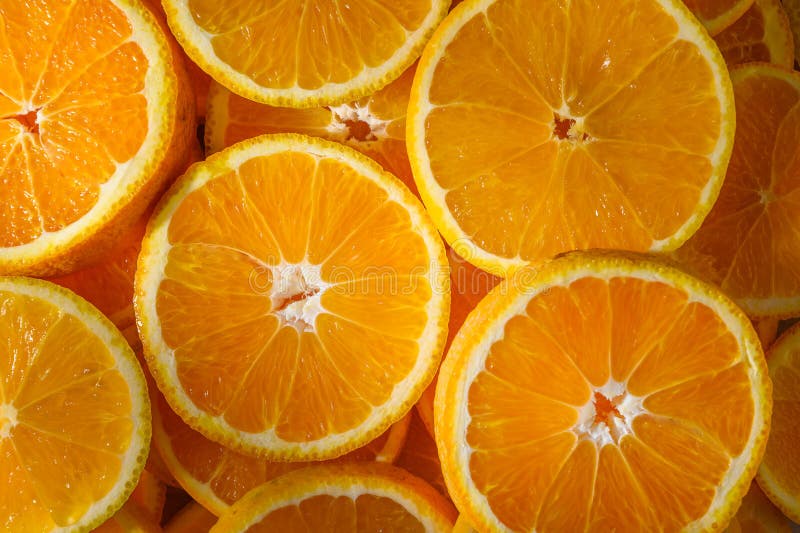 A Group of Oranges Cut in Half Stock Photo - Image of food, refreshment ...