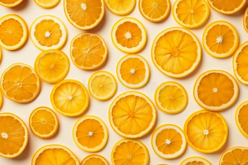 A Group of Oranges Cut in Half on a White Surface. AI Generative Image ...