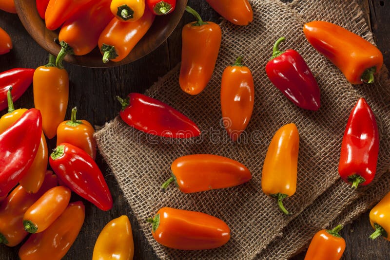 Group of Organic Colorful Hot Peppers Stock Photo - Image of vegetarian ...