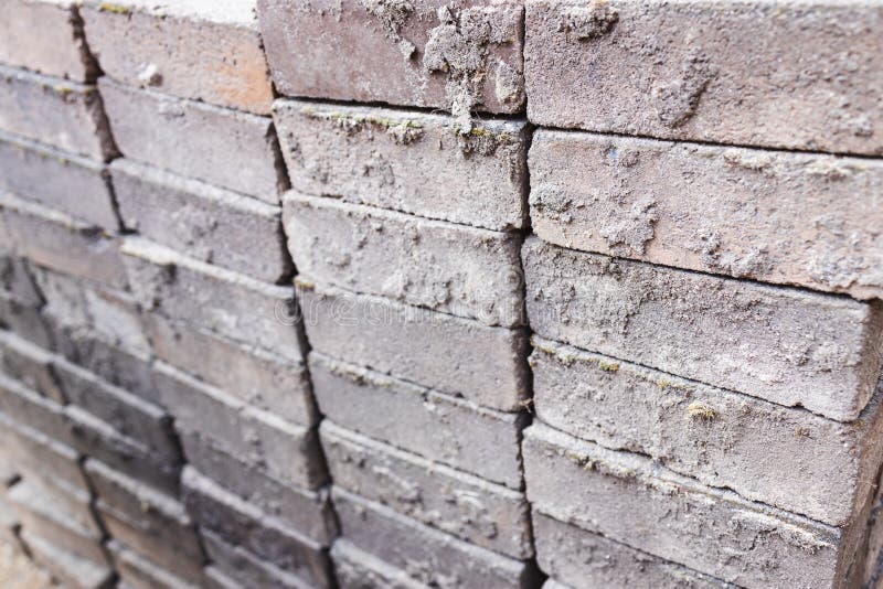 Group of Outdoor Paver Bricks Stacked Up Stock Image - Image of pile ...