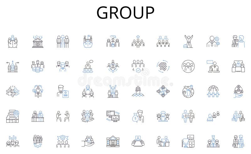 Group Line Icons Collection. Artificial, Smart, Automation, Machine ...