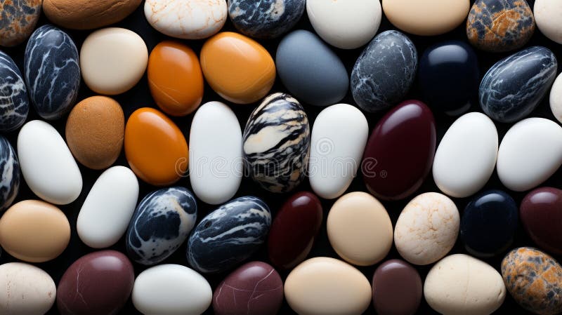 A Group of Oval Shaped Objects Stock Illustration - Illustration of ...