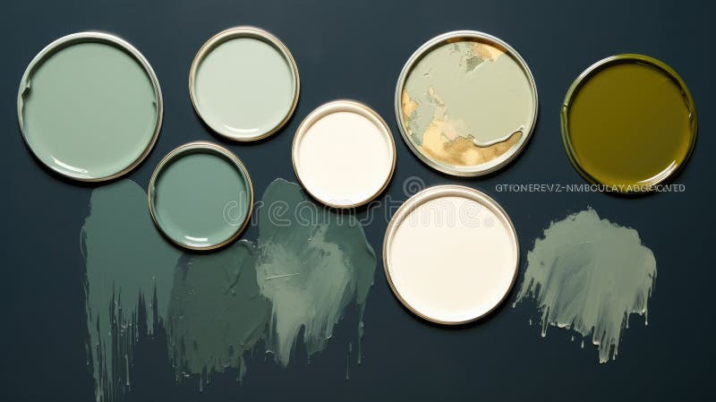 A Group of Paint Cans with Different Colors. Generative AI Image ...