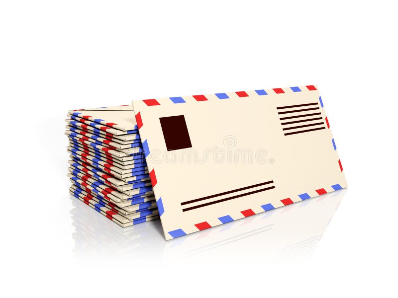 Mail. Stack of Envelopes and Empty Letters Stock Illustration ...
