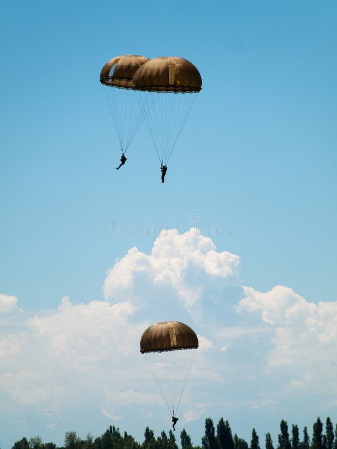 Parachutists stock image. Image of forces, parachutists - 1244707