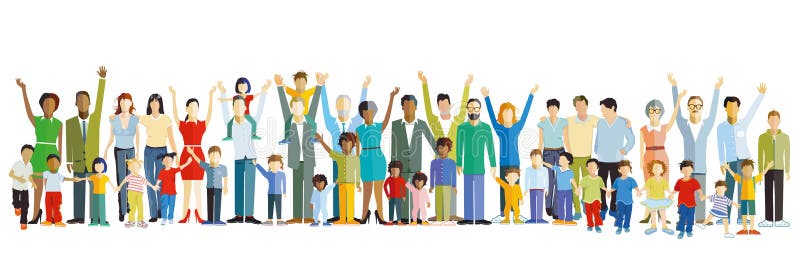 A Group of Parents with Children are Together and Having Fun Stock ...