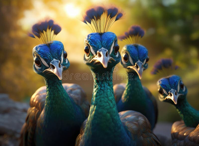 A group of peacocks stock photo. Image of black, design - 290022138