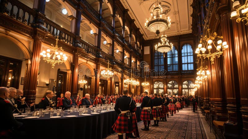 A Group of Peaple Performing during Special Events Stock Illustration ...