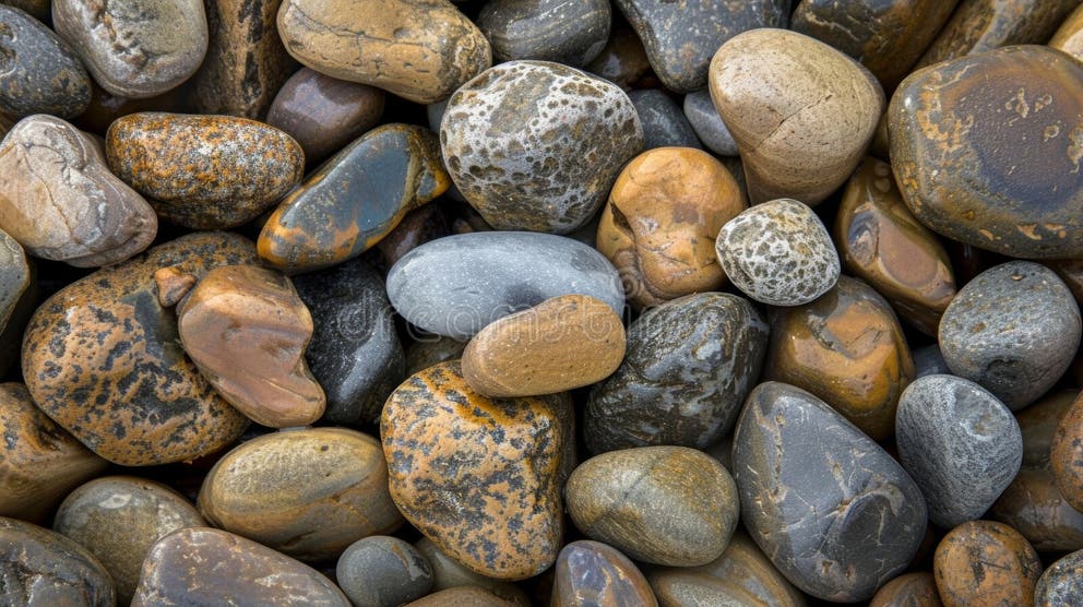 A Group of Pebbles with Varying Sizes but All with a Smooth almost ...