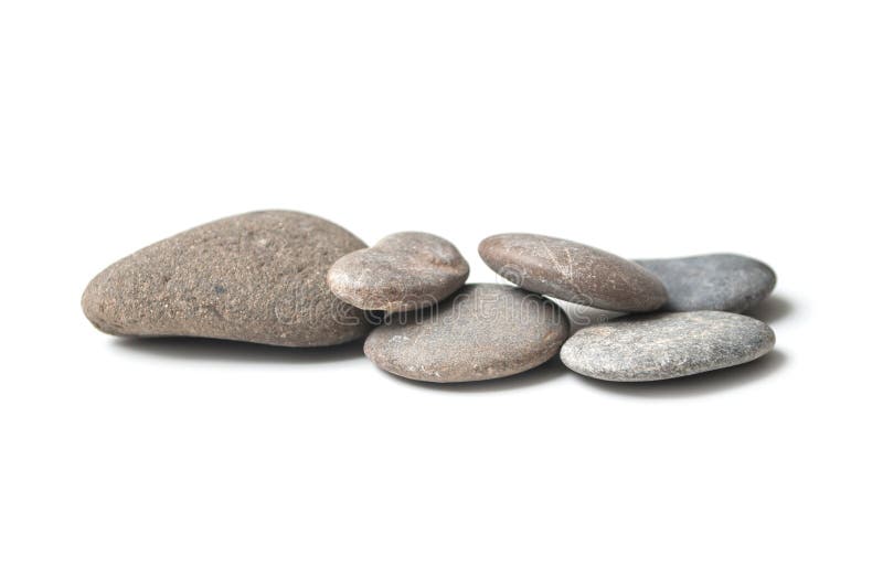 Pebbles on White Background Stock Photo - Image of rock, drop: 137944810