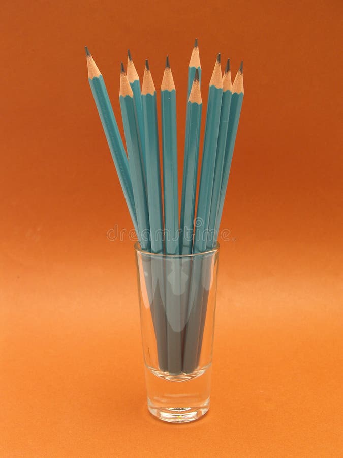 Group of pencils in glass stock image. Image of background - 8050597