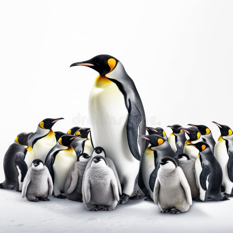 A Group of Penguins are Standing in a Line, with One of Them Being the ...