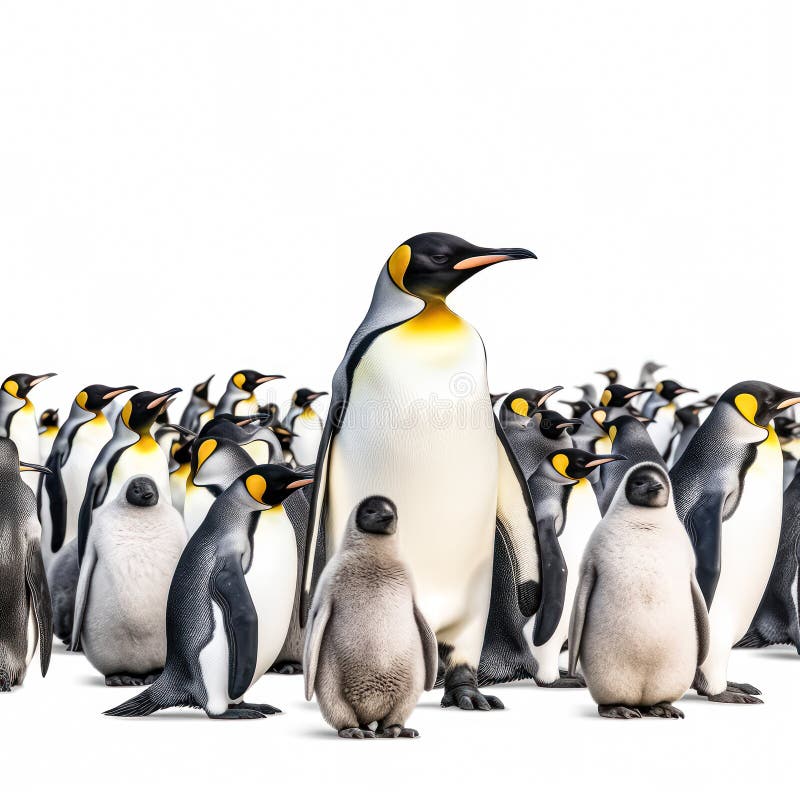 A Group of Penguins are Standing in a Line, with One of Them Being the ...