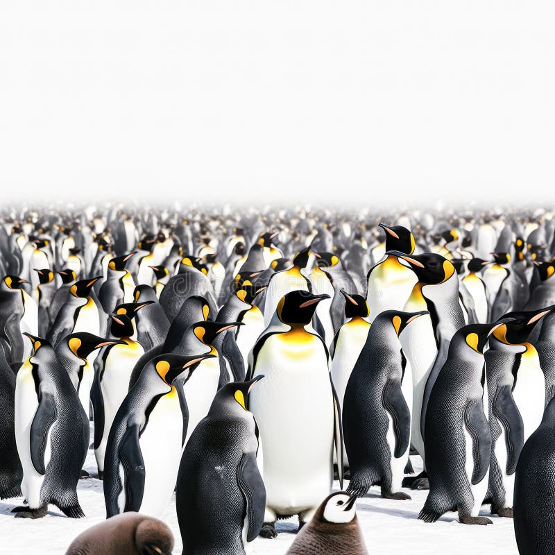 A Group of Penguins are Standing in a Line, with One of Them Being the ...