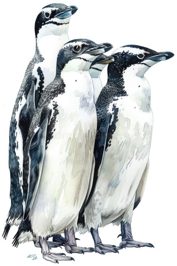 A Group of Penguins Standing Together. Perfect for Nature and Wildlife ...