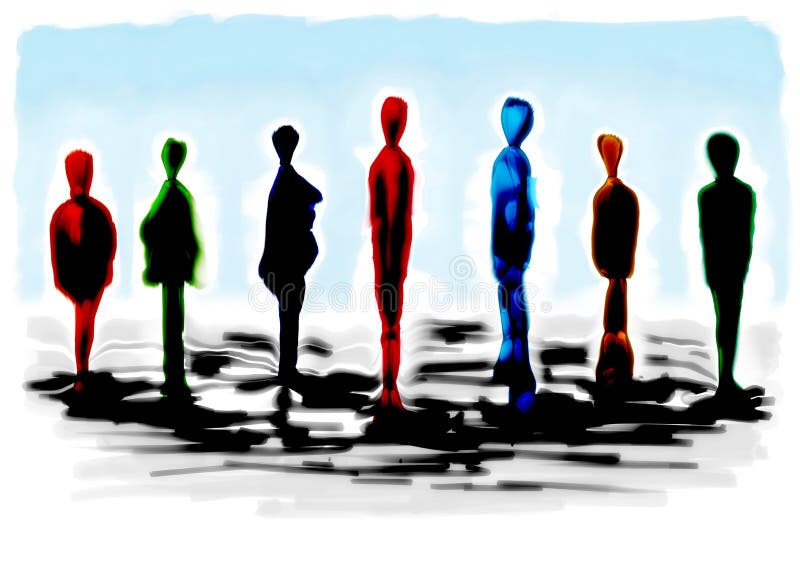 People crowd stock vector. Illustration of people, cluster - 15602232