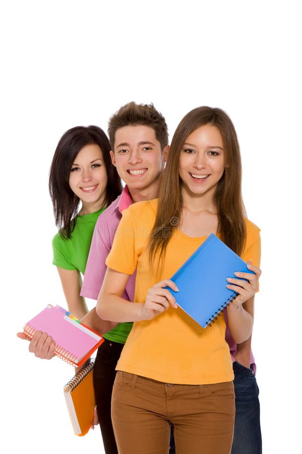 Group of Students College Student Young People Studies Library Learning ...