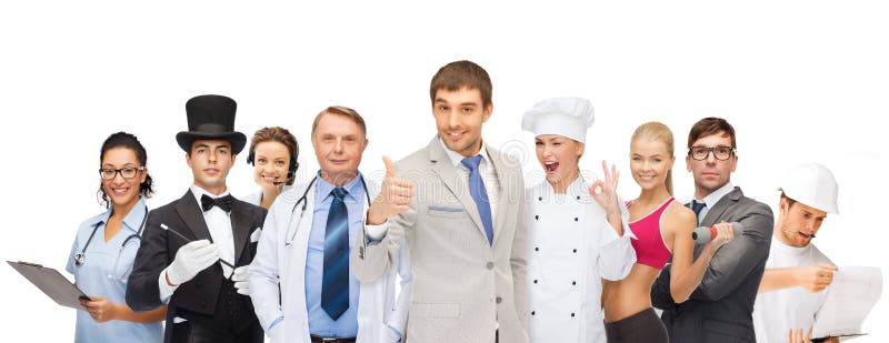 Group of People Representing Diverse Professions Stock Photo - Image of ...