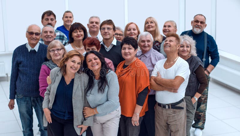 Group of People Aged Full Height Stock Image - Image of look, teamwork ...