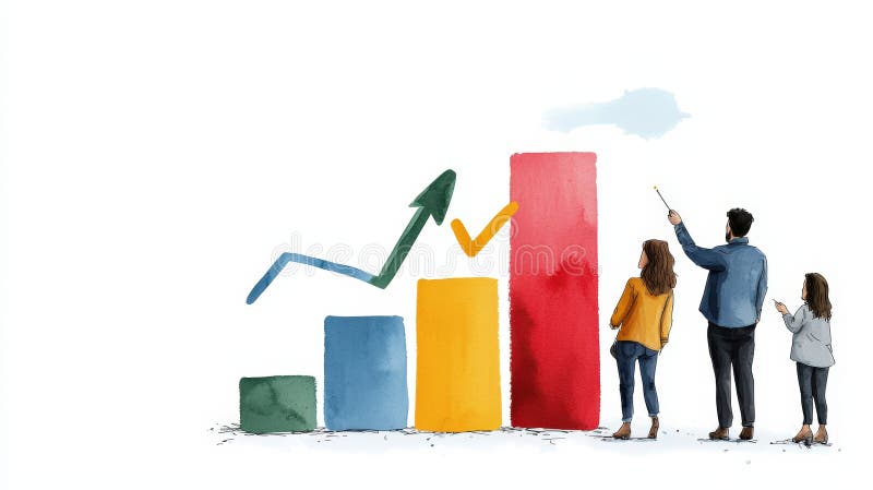 A Group of People Analyzing Growth Charts Showcasing Teamwork and ...