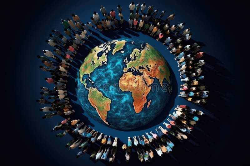 Human Chain Around Earth Stock Illustrations – 147 Human Chain Around ...