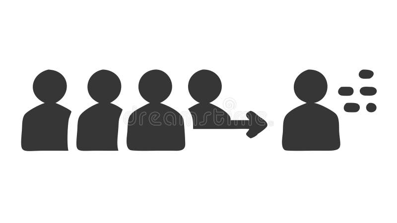 Group of People with Arrows Social Dynamics Connections Graphic ...