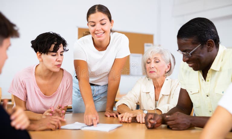 Group of People Attending Language Course Stock Photo - Image of ...