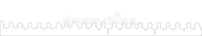 Group of People Auditorium, Contour of Crowd. Audience, Public Stock ...